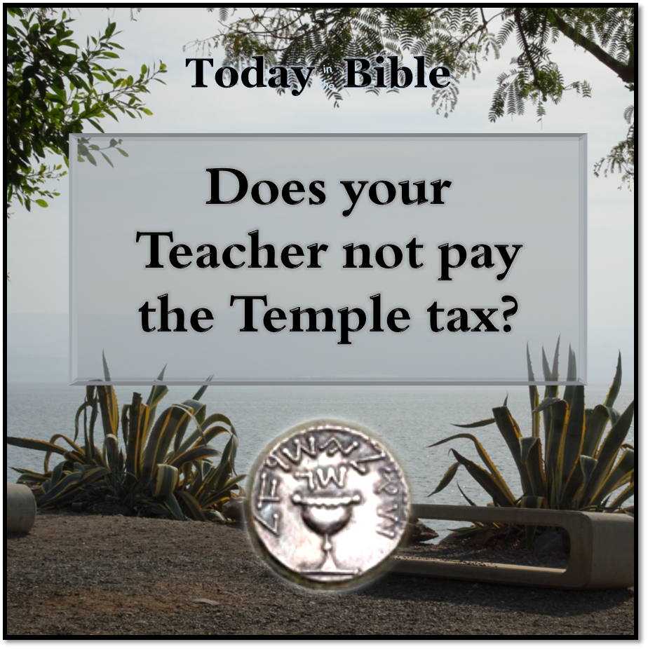 Adar I 29 – Does your Teacher not pay the Temple tax? – Today in the Bible