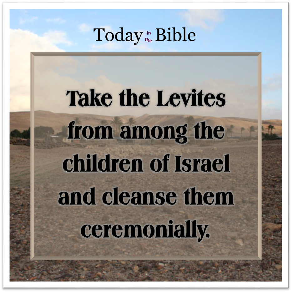 Nisan 3 – Take the Levites and cleanse them… – Today in the Bible
