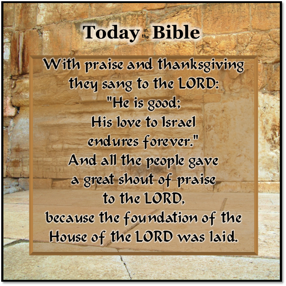 Iyyar 1 – Foundations – Today in the Bible