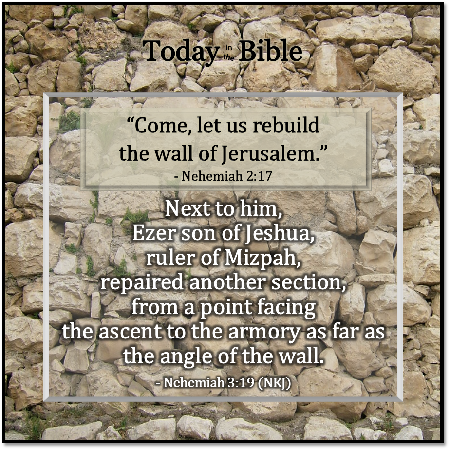 Av 26 – Ezer, the son of Jeshua – Today in the Bible