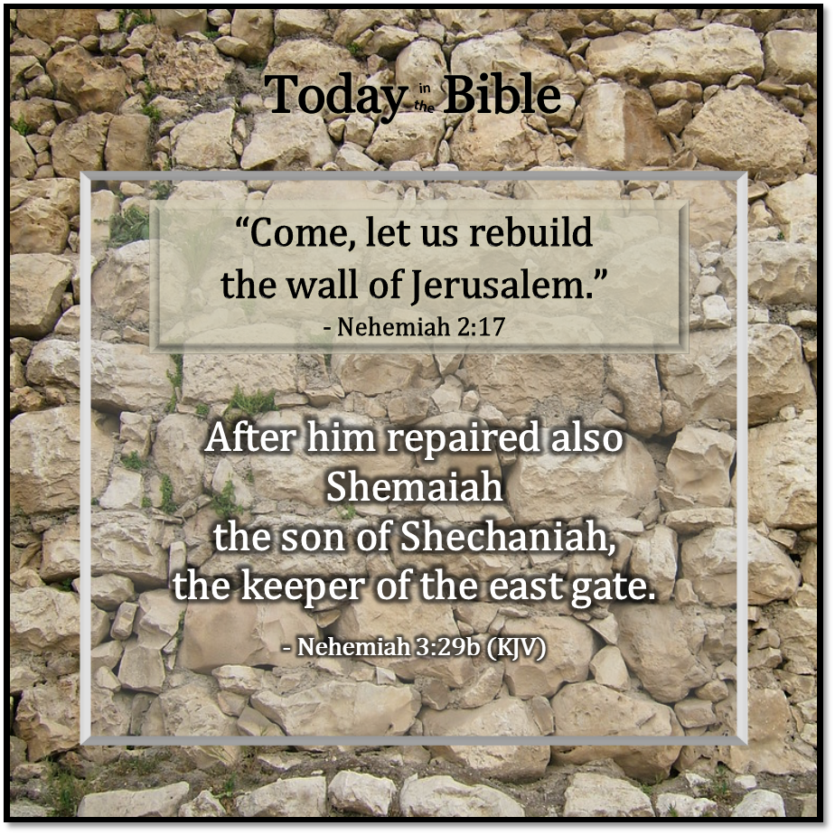 Elul 13 – The LORD Hears – Today in the Bible