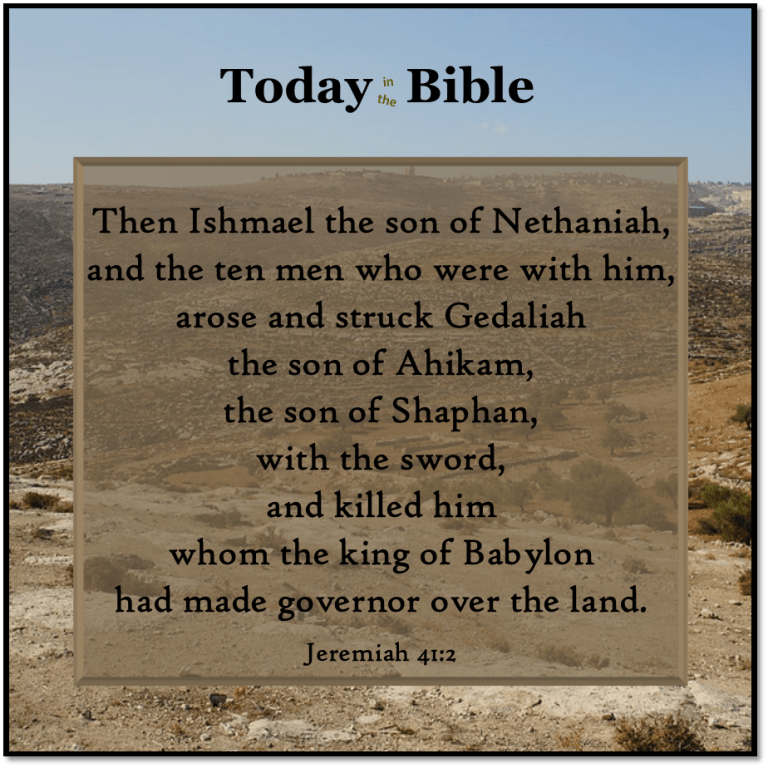 Tishrei 3 – Then Ishmael Struck Gedaliah with the Sword… – Today in the ...